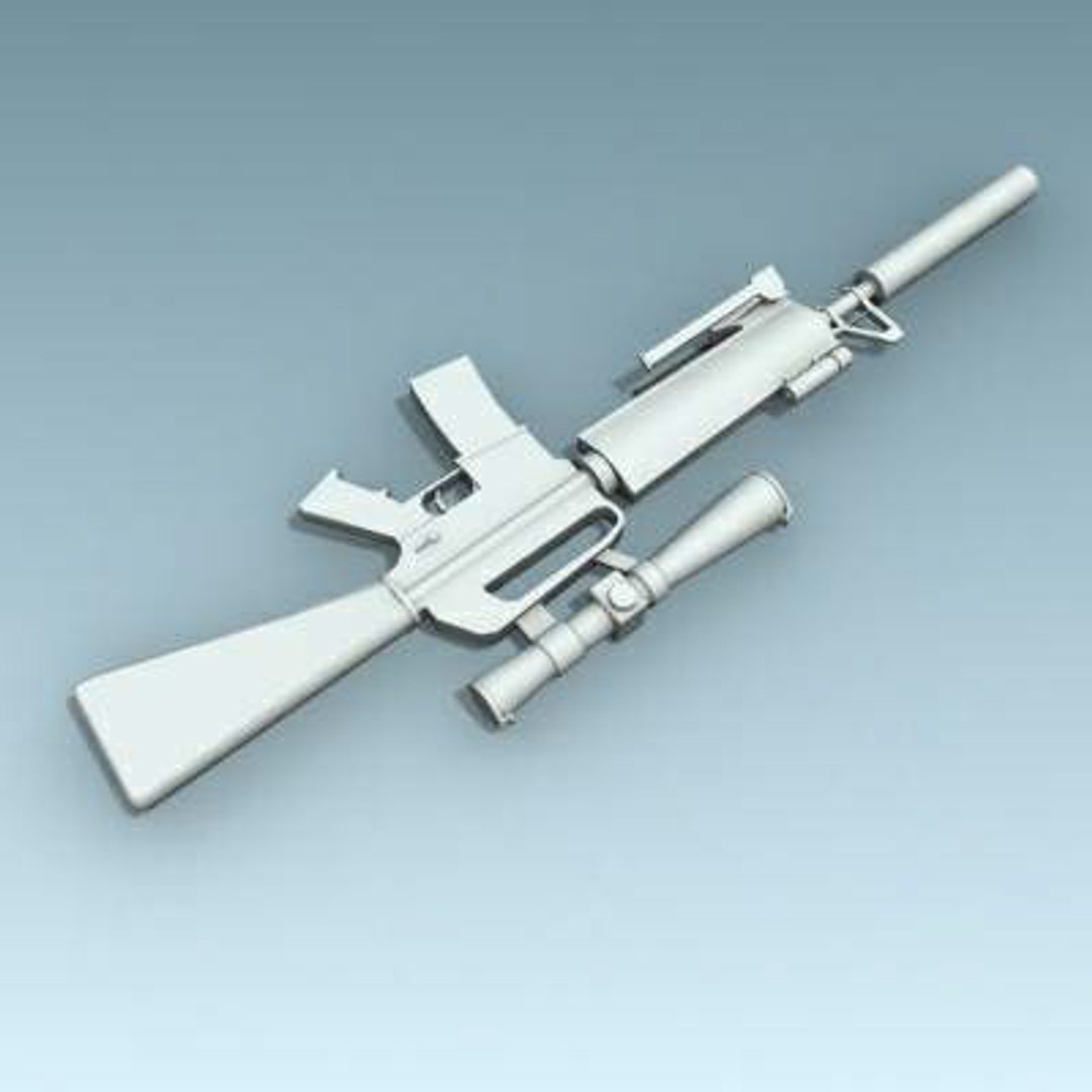 M16 Sniper 3d Model