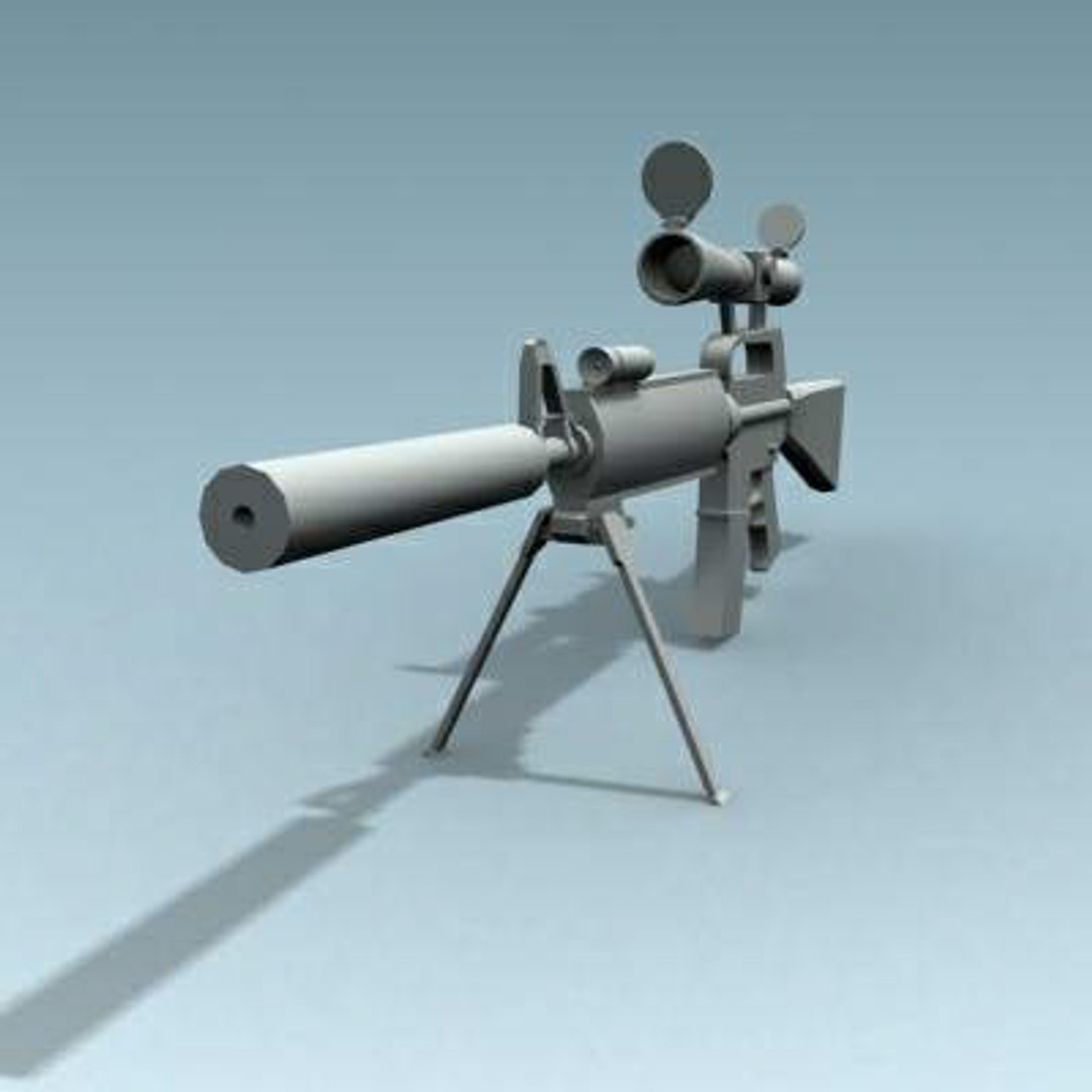 M16 Sniper 3d Model