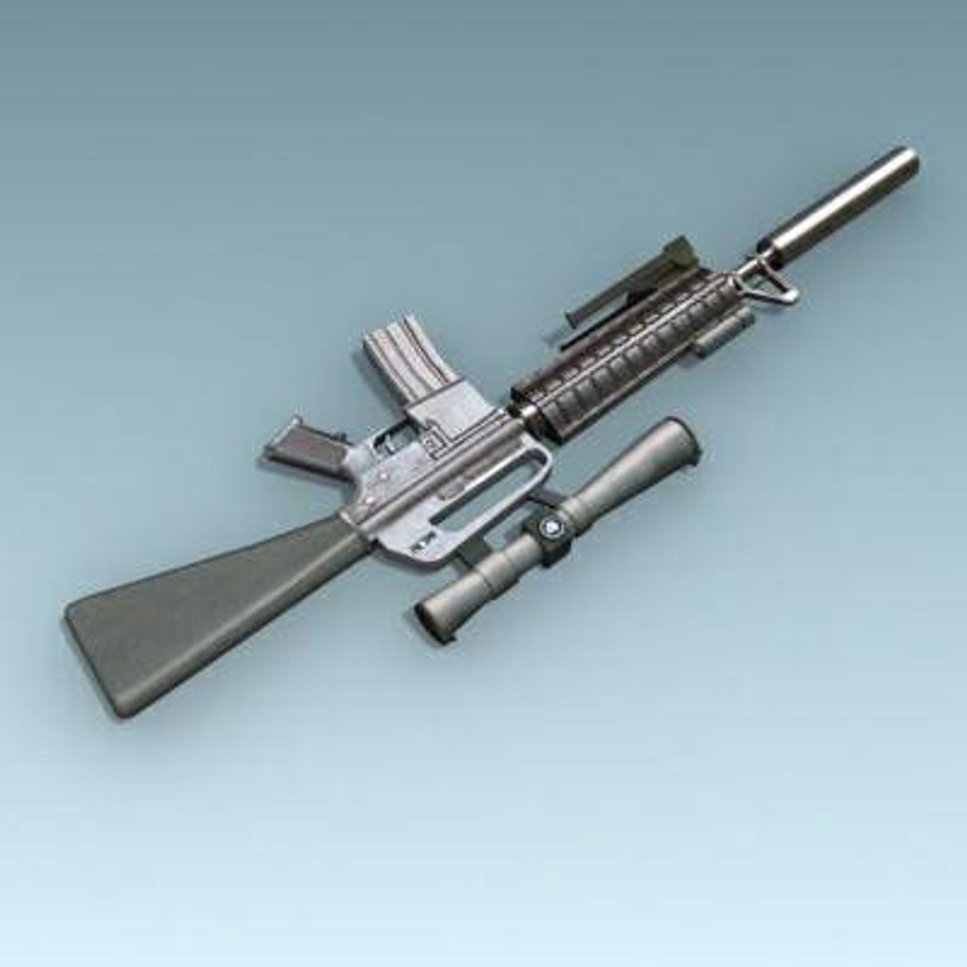 M16 Sniper 3d Model