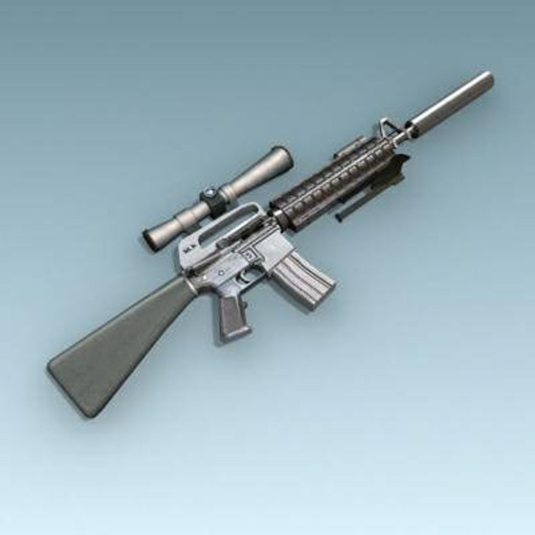 M16 Sniper 3d Model