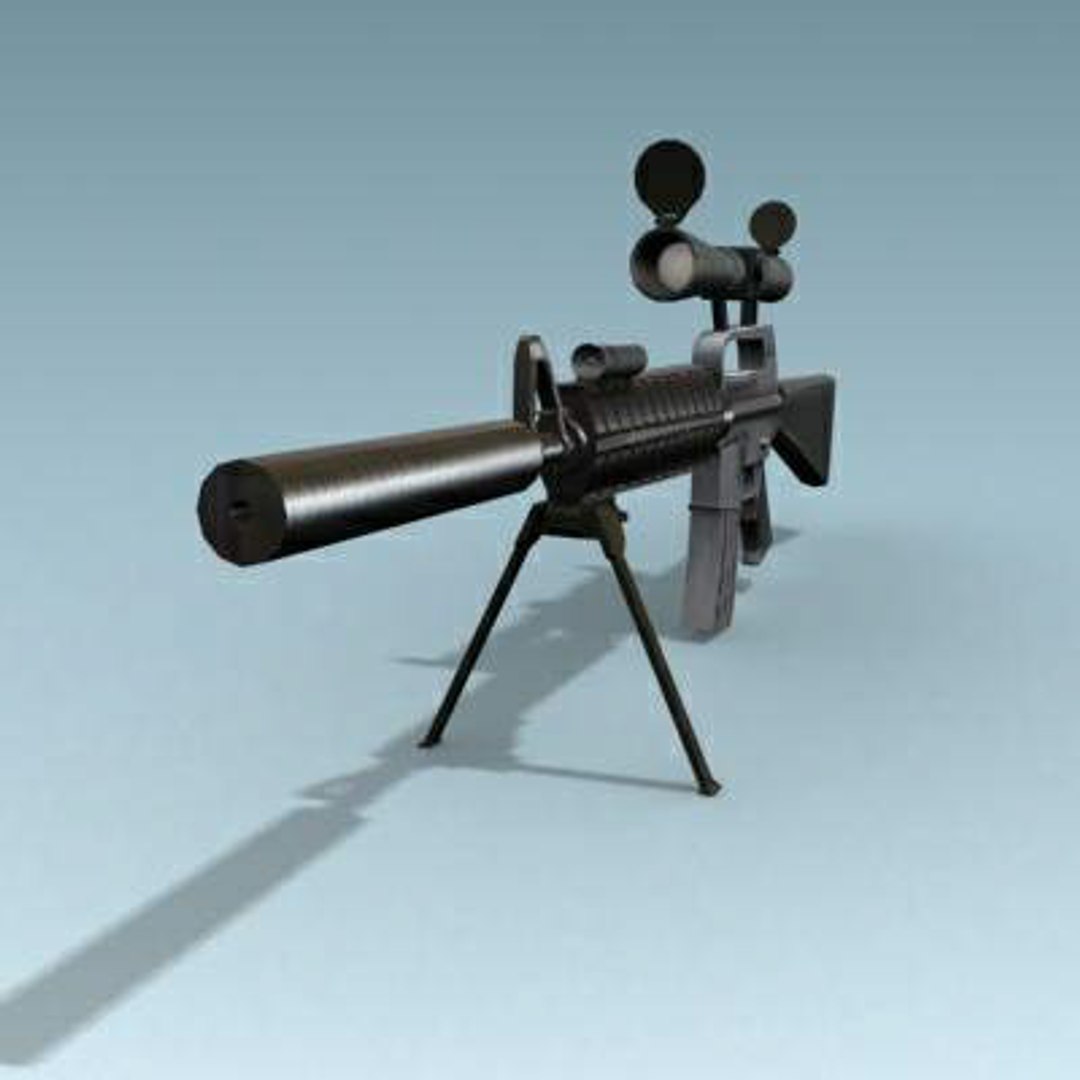 M16 Sniper 3d Model