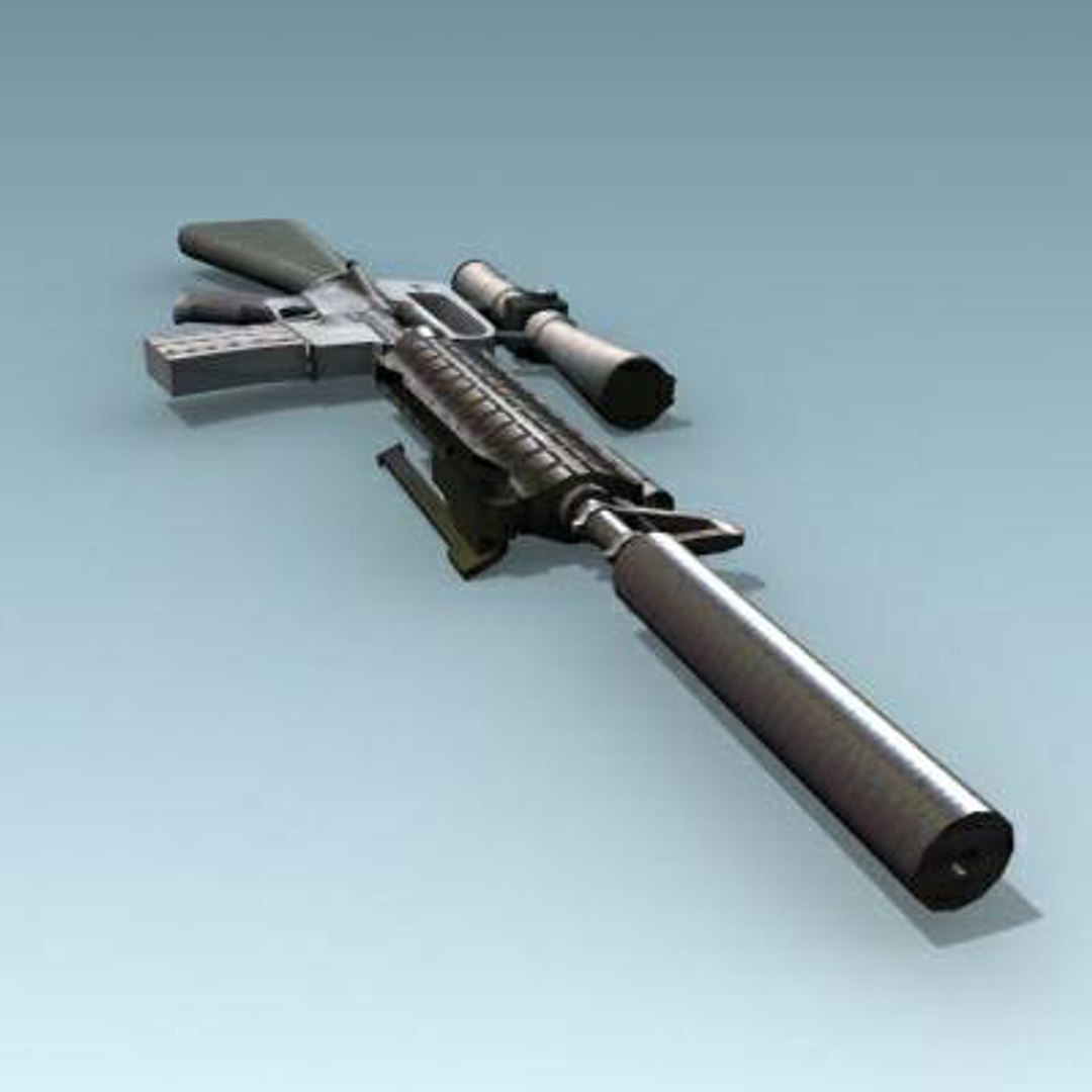 M16 Sniper 3d Model
