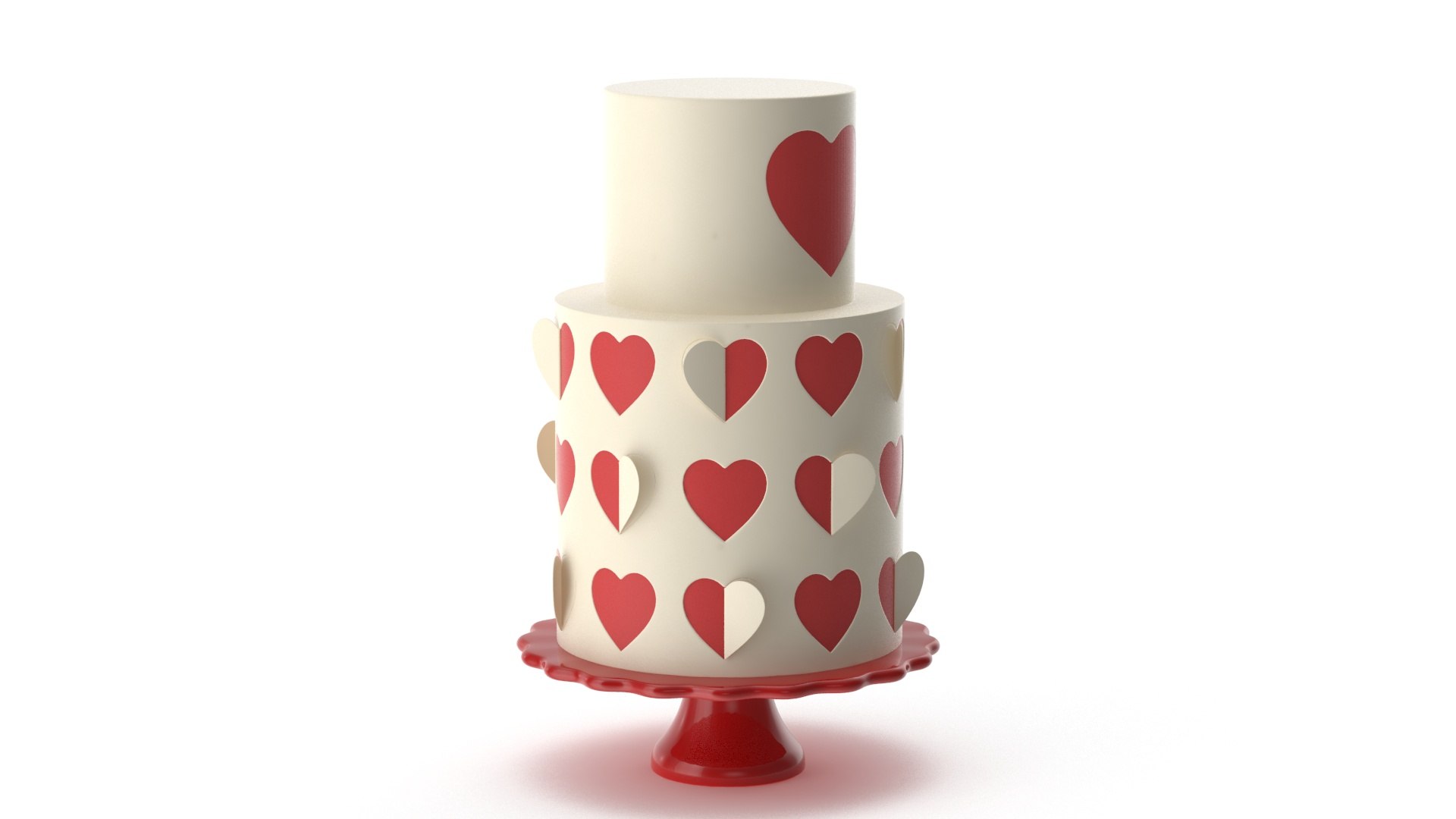 3D Model Heart Cut Out Cake - TurboSquid 1814058