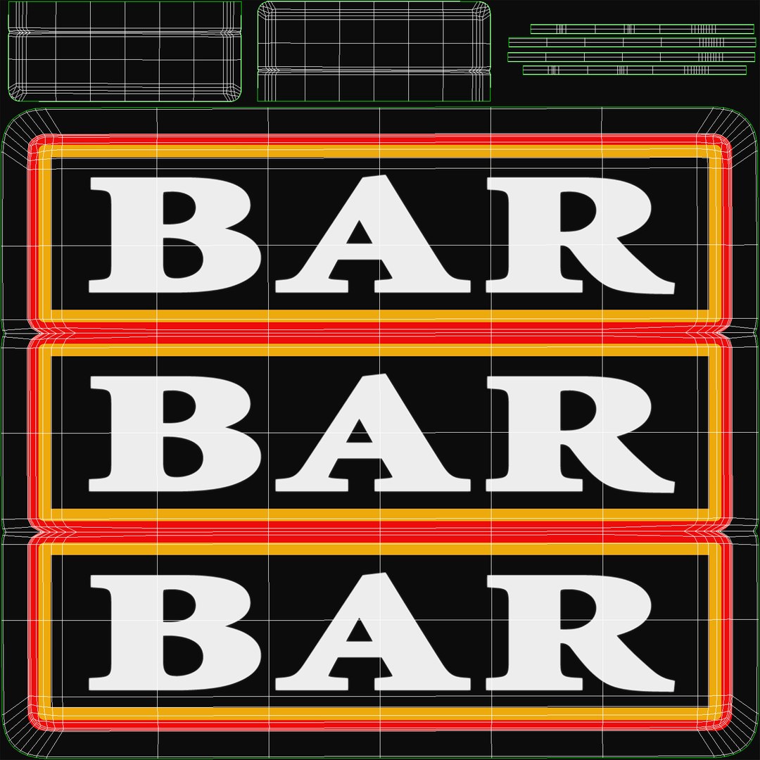 Video Slot Machine Bars Model - TurboSquid 1320669