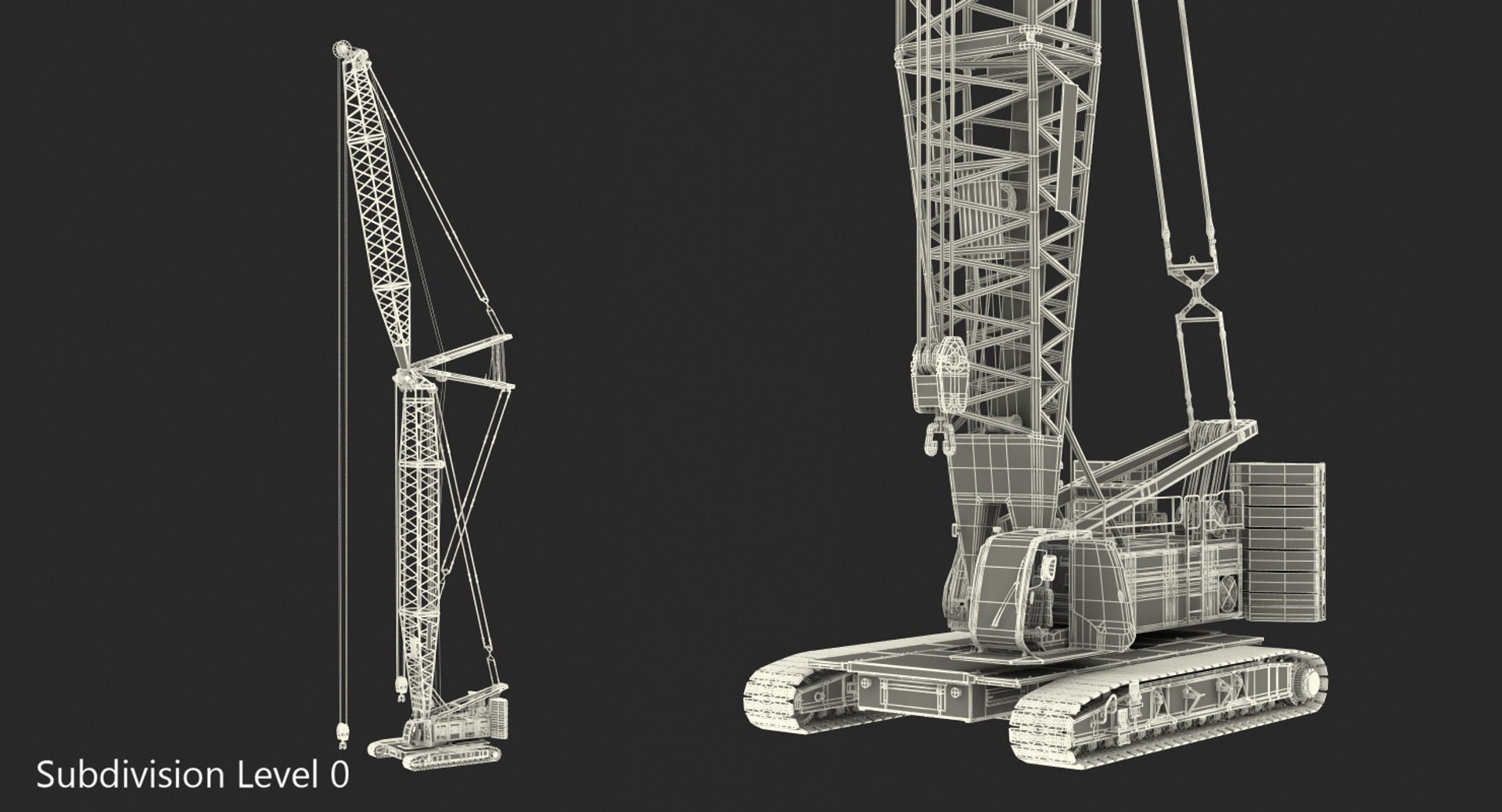 Liebherr lr1250 crawler crane 3D model - TurboSquid 1301656