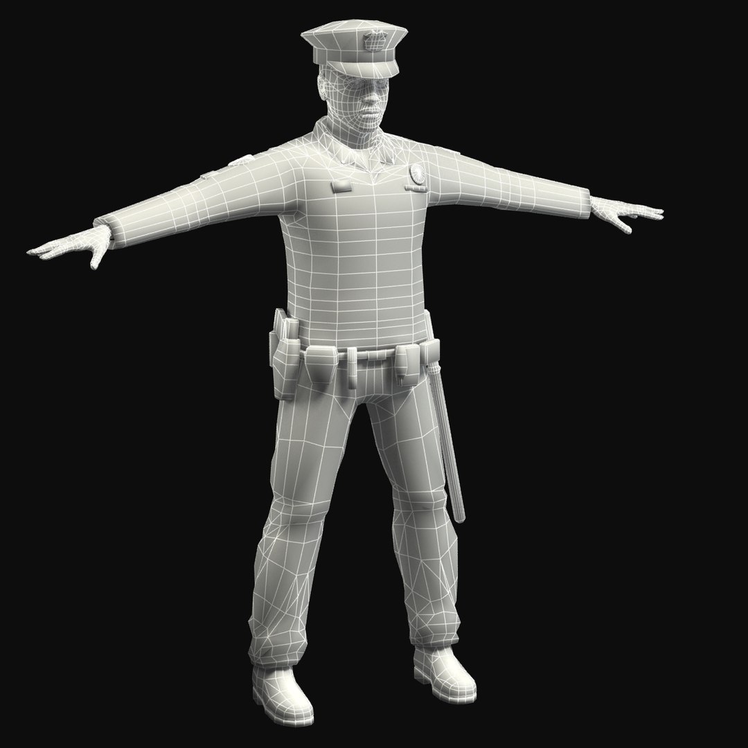Policeman Police Man 3d Model