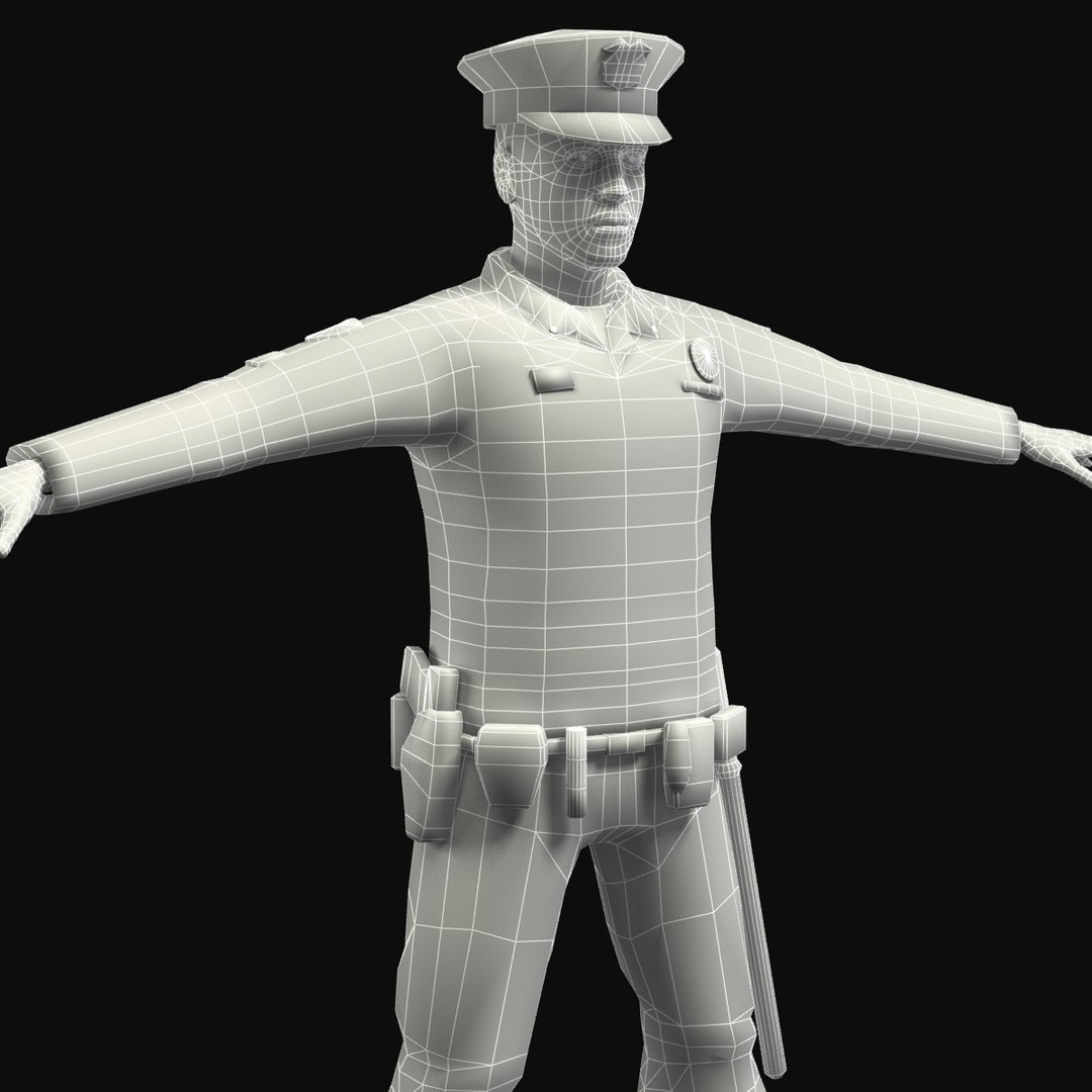 Policeman Police Man 3d Model