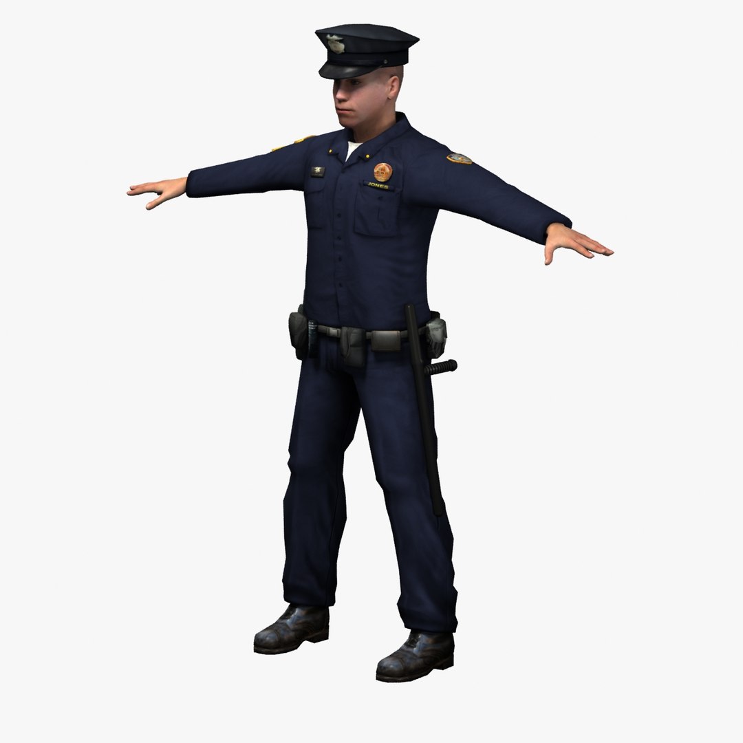 Policeman Police Man 3d Model