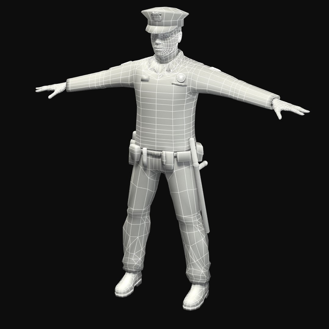 Policeman Police Man 3d Model