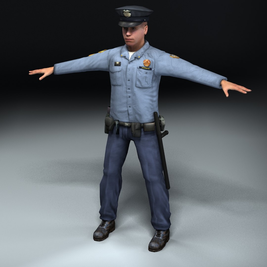 Policeman Police Man 3d Model