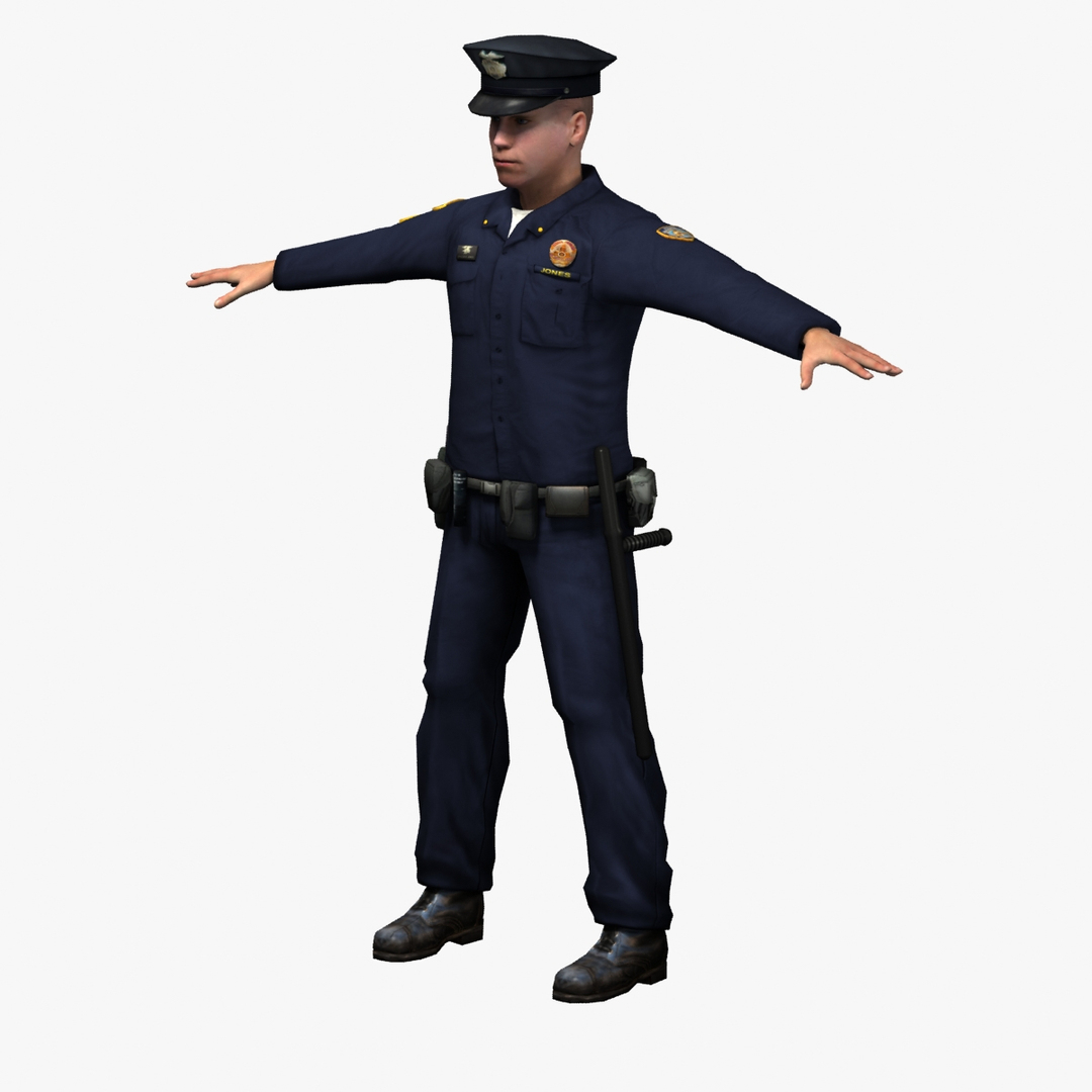 Policeman Police Man 3d Model