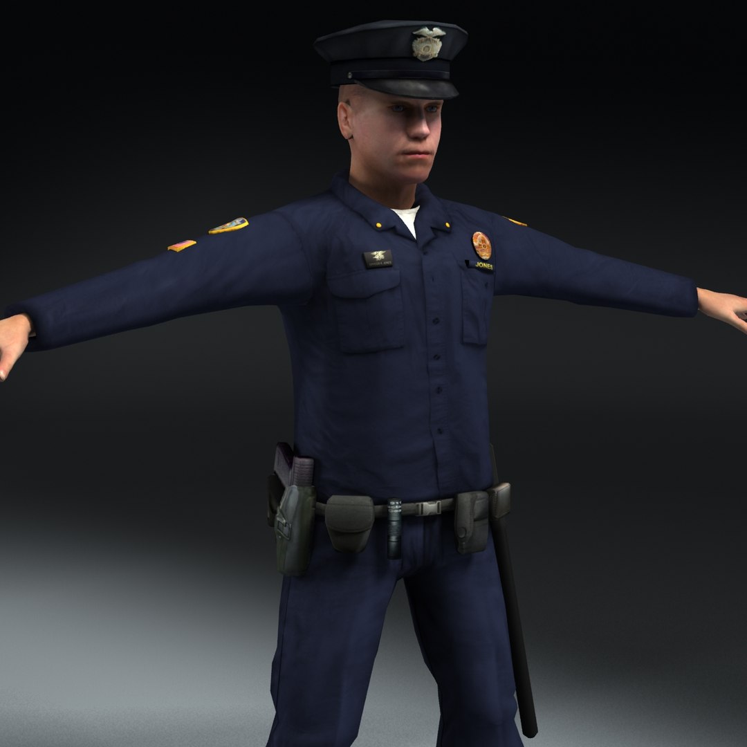 Policeman Police Man 3d Model