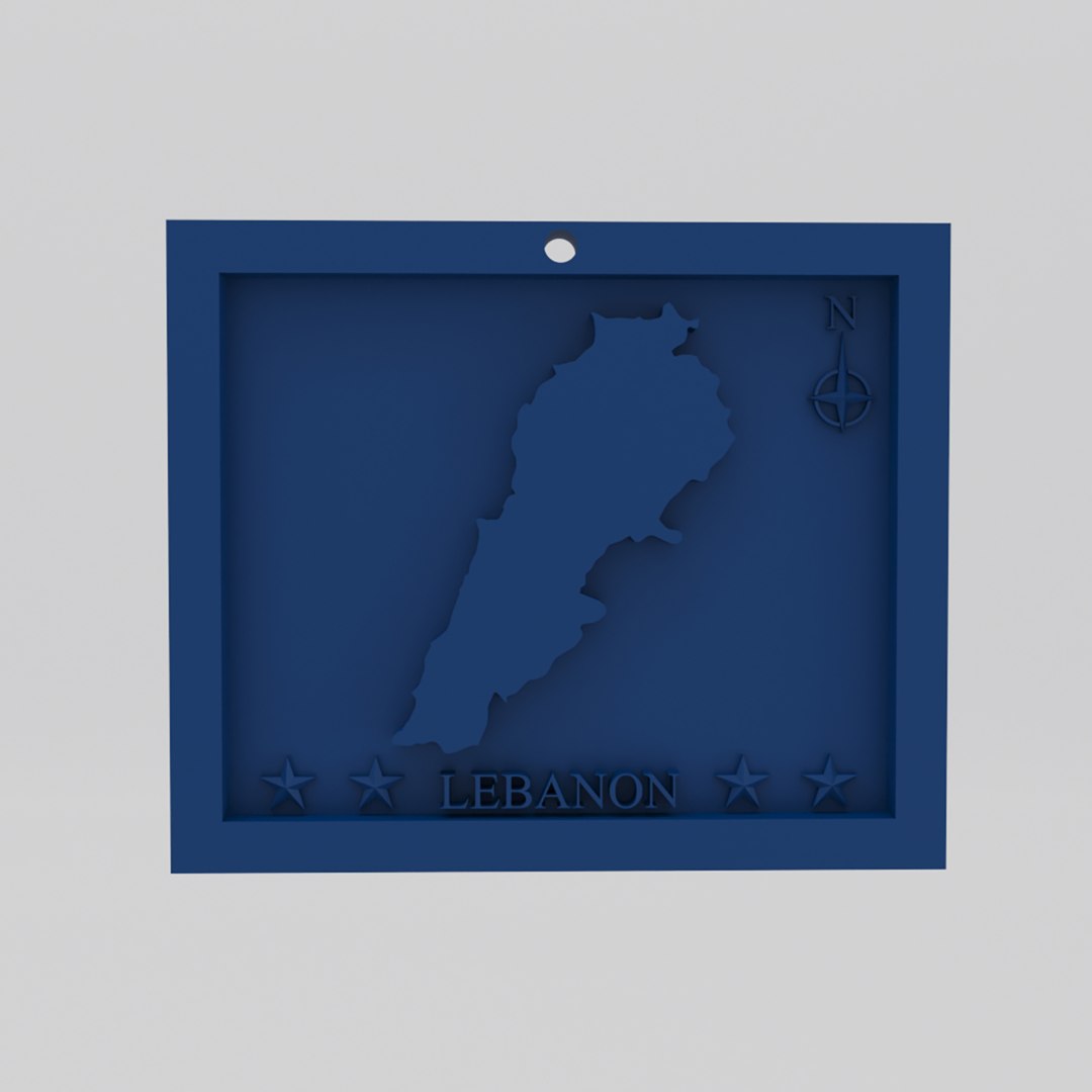3D Lebanon Map Print - TurboSquid 1726691