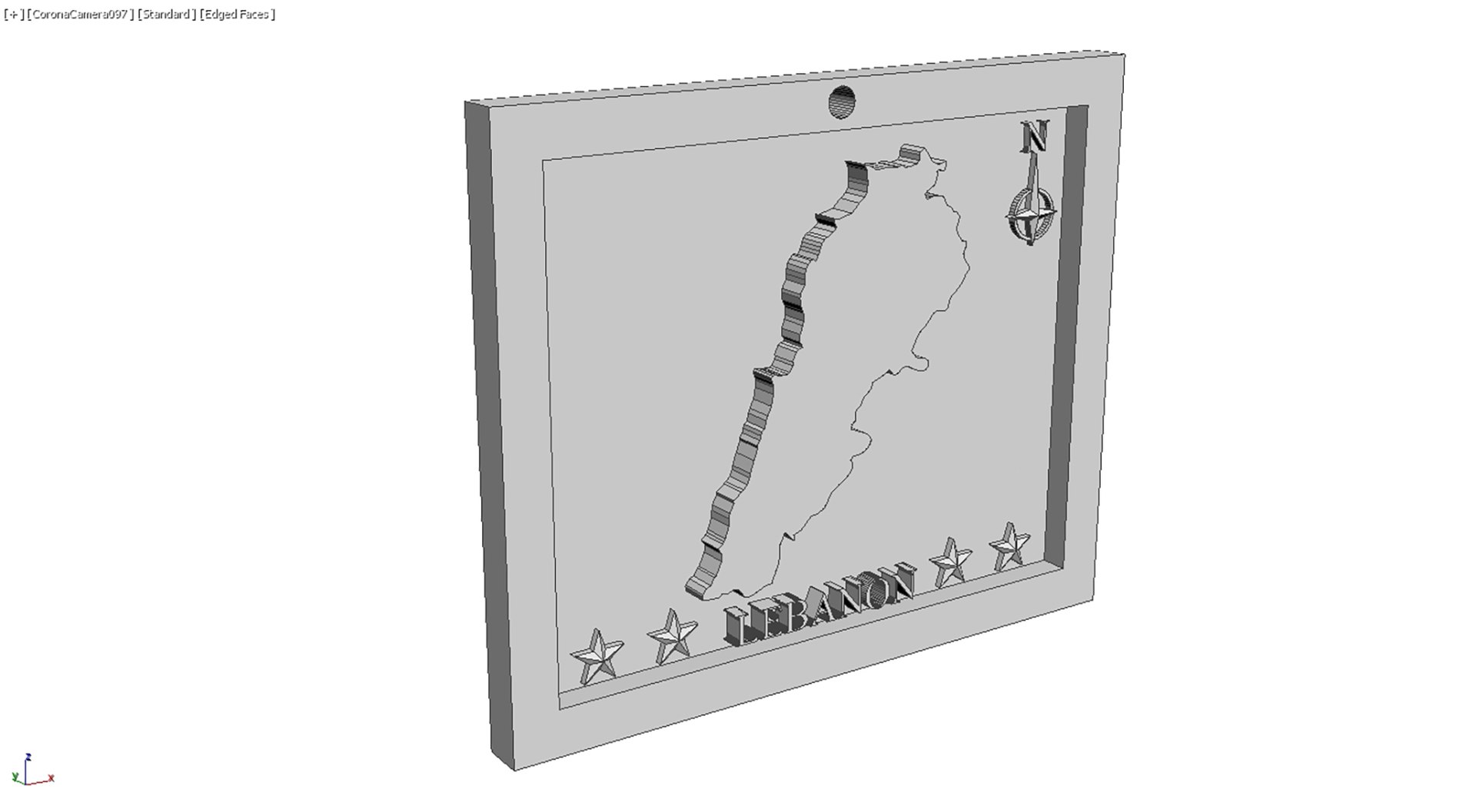 3D Lebanon Map Print - TurboSquid 1726691