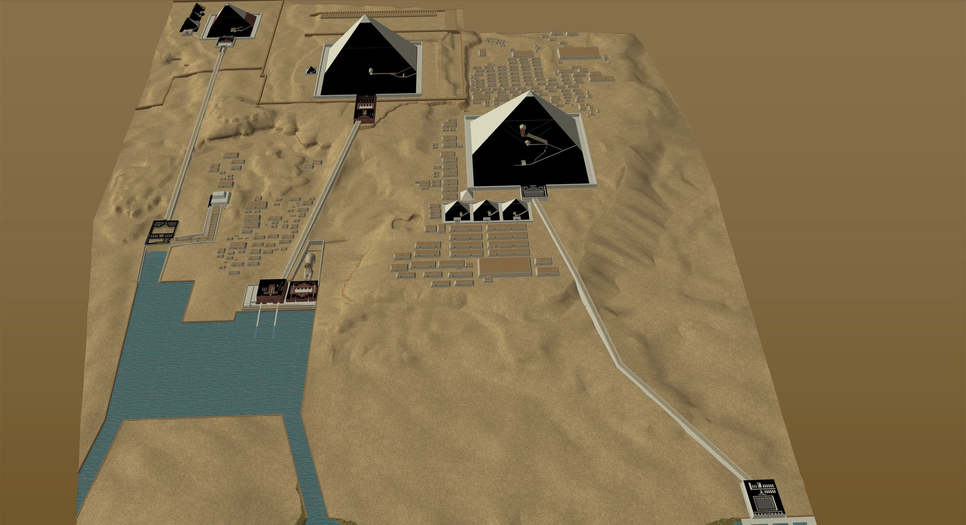 Giza Plateau True Scale Model - TurboSquid 2003547