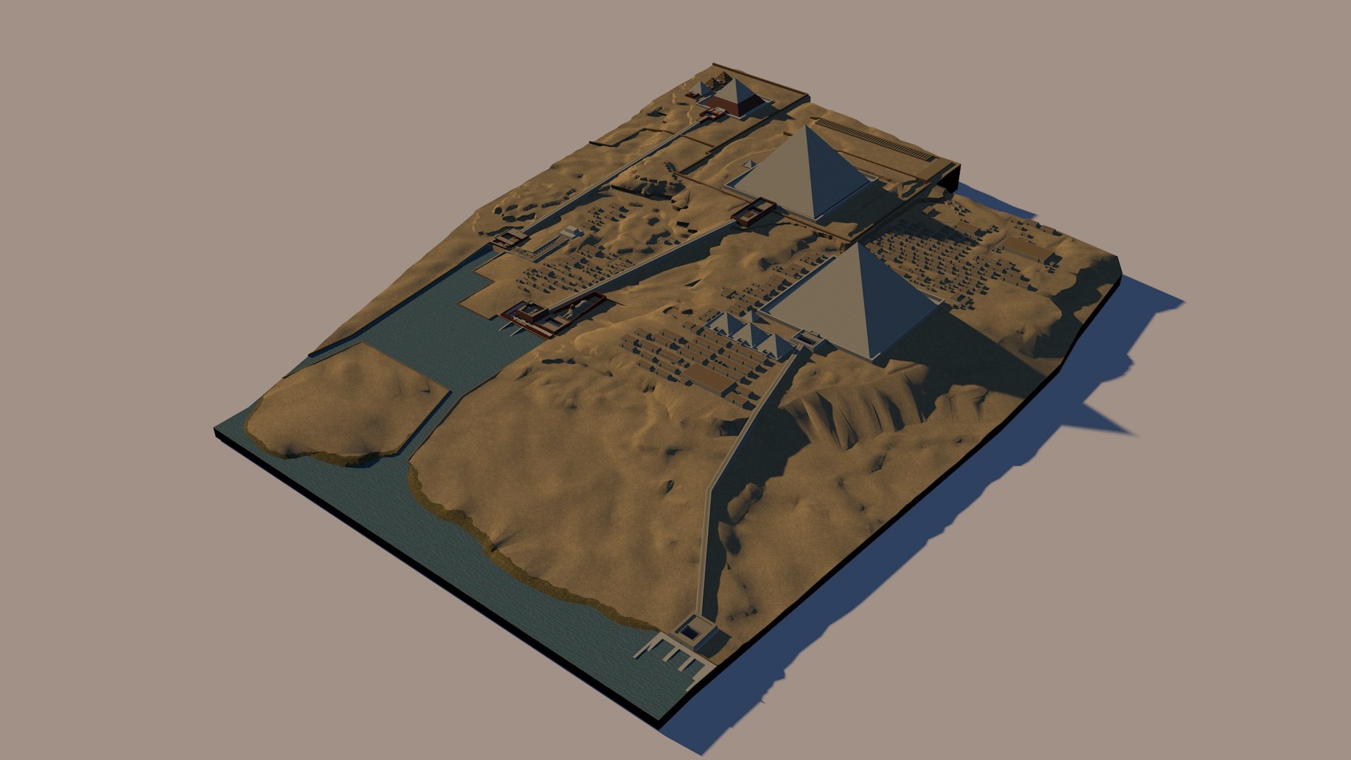 Giza Plateau True Scale Model - TurboSquid 2003547