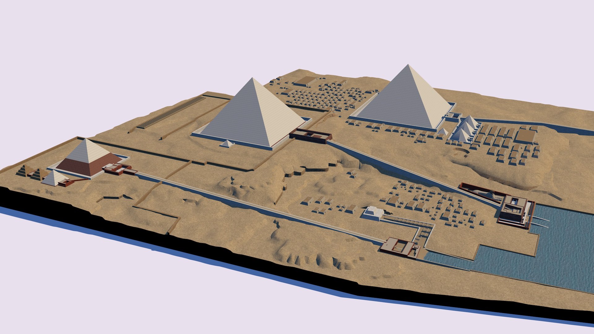 Giza Plateau True Scale Model - TurboSquid 2003547