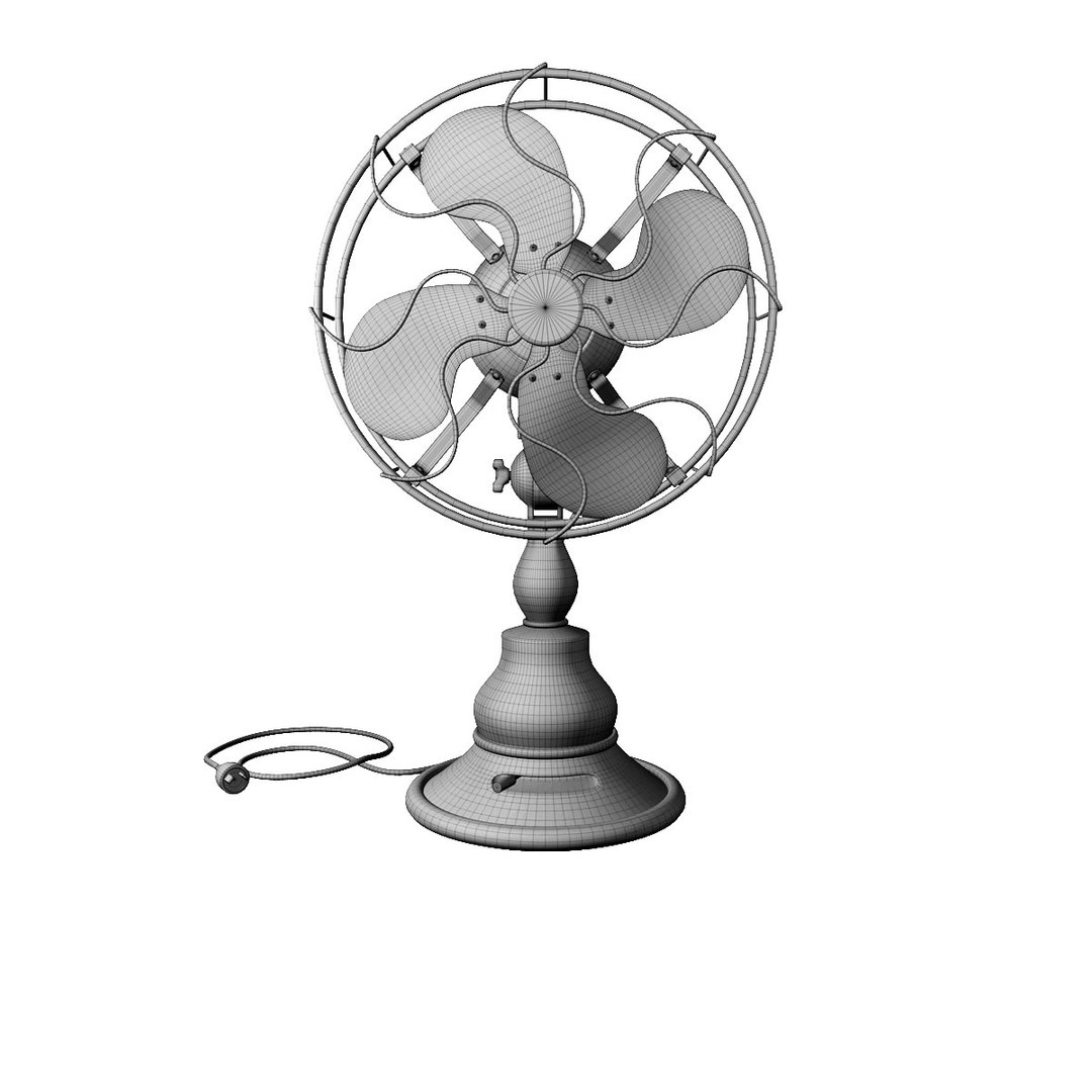 Vintage Electric Fan 3d Obj