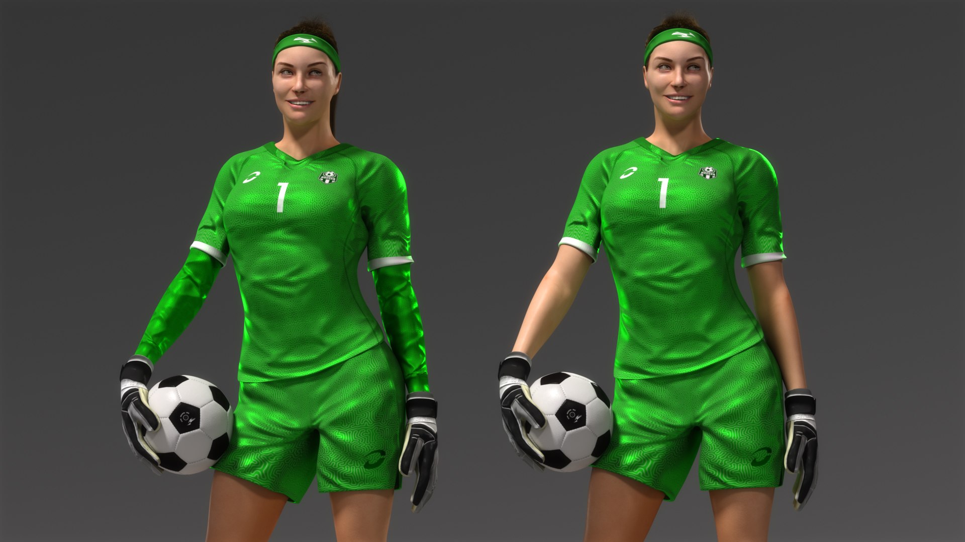 3D Female Goalkeeper Animated HQ model - TurboSquid 1891269