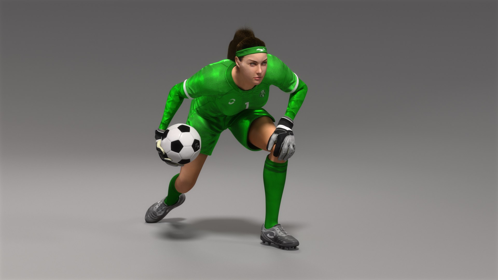 3D Female Goalkeeper Animated HQ Model - TurboSquid 1891269