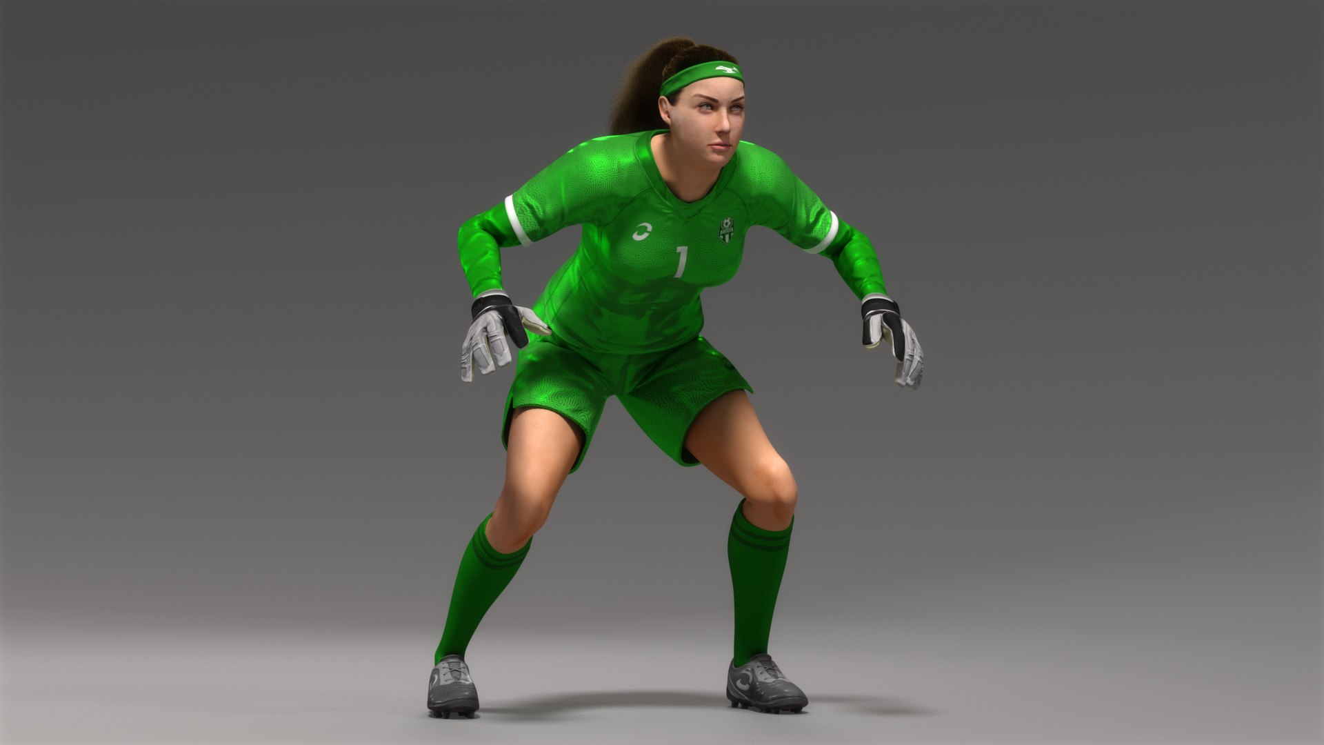 3D Female Goalkeeper Animated HQ Model - TurboSquid 1891269