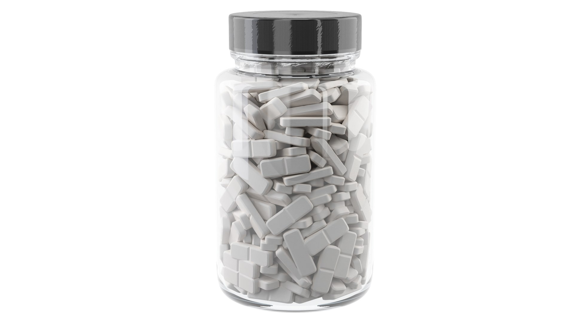 Glass Jar With Pills 3D Model - TurboSquid 2152103