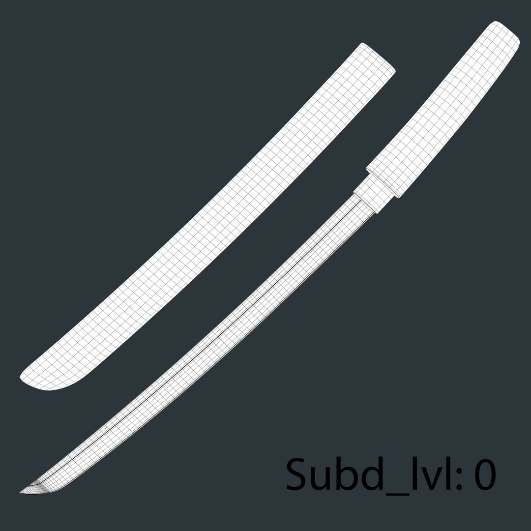 3D Japanese Kodachi Sword Model - TurboSquid 1628508