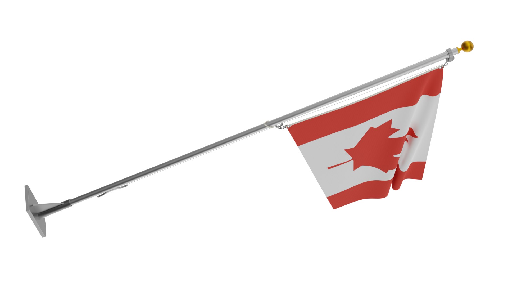 3D Wall Flag Canada T2 Model - TurboSquid 2232964