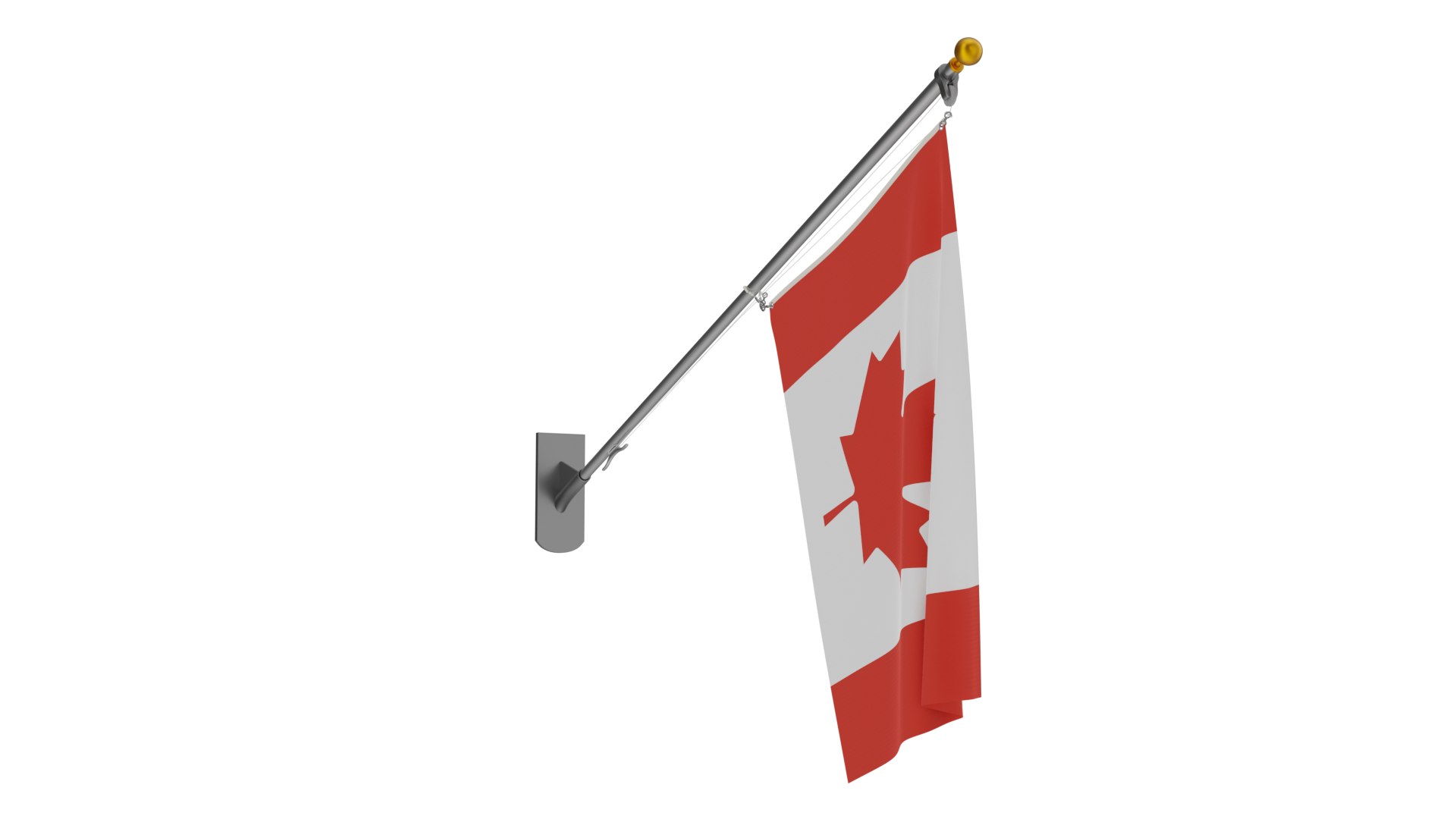 3D Wall Flag Canada T2 Model - TurboSquid 2232964