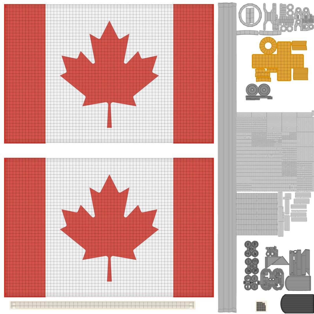 3D Wall Flag Canada T2 Model - TurboSquid 2232964