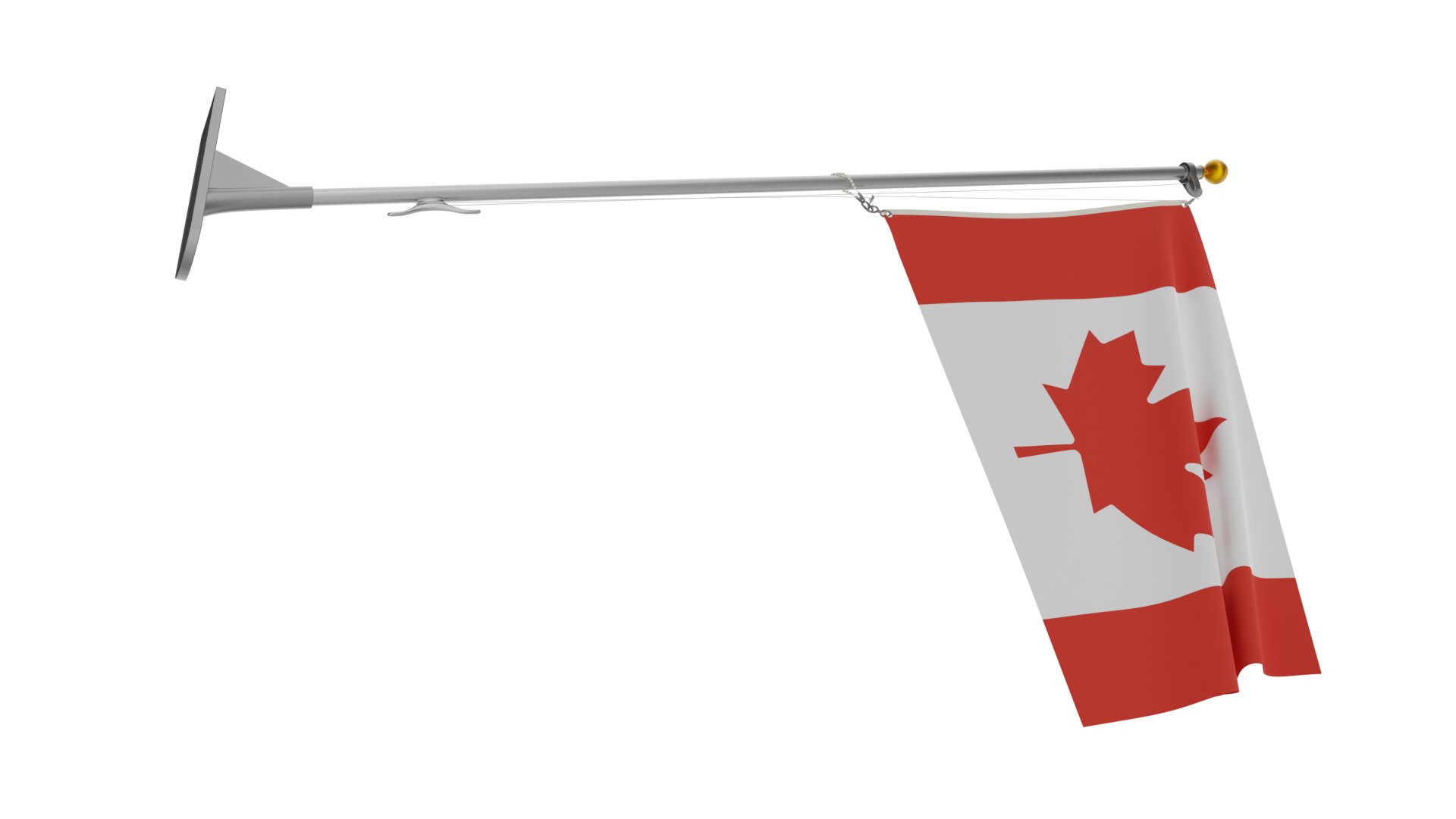 3D Wall Flag Canada T2 Model - TurboSquid 2232964