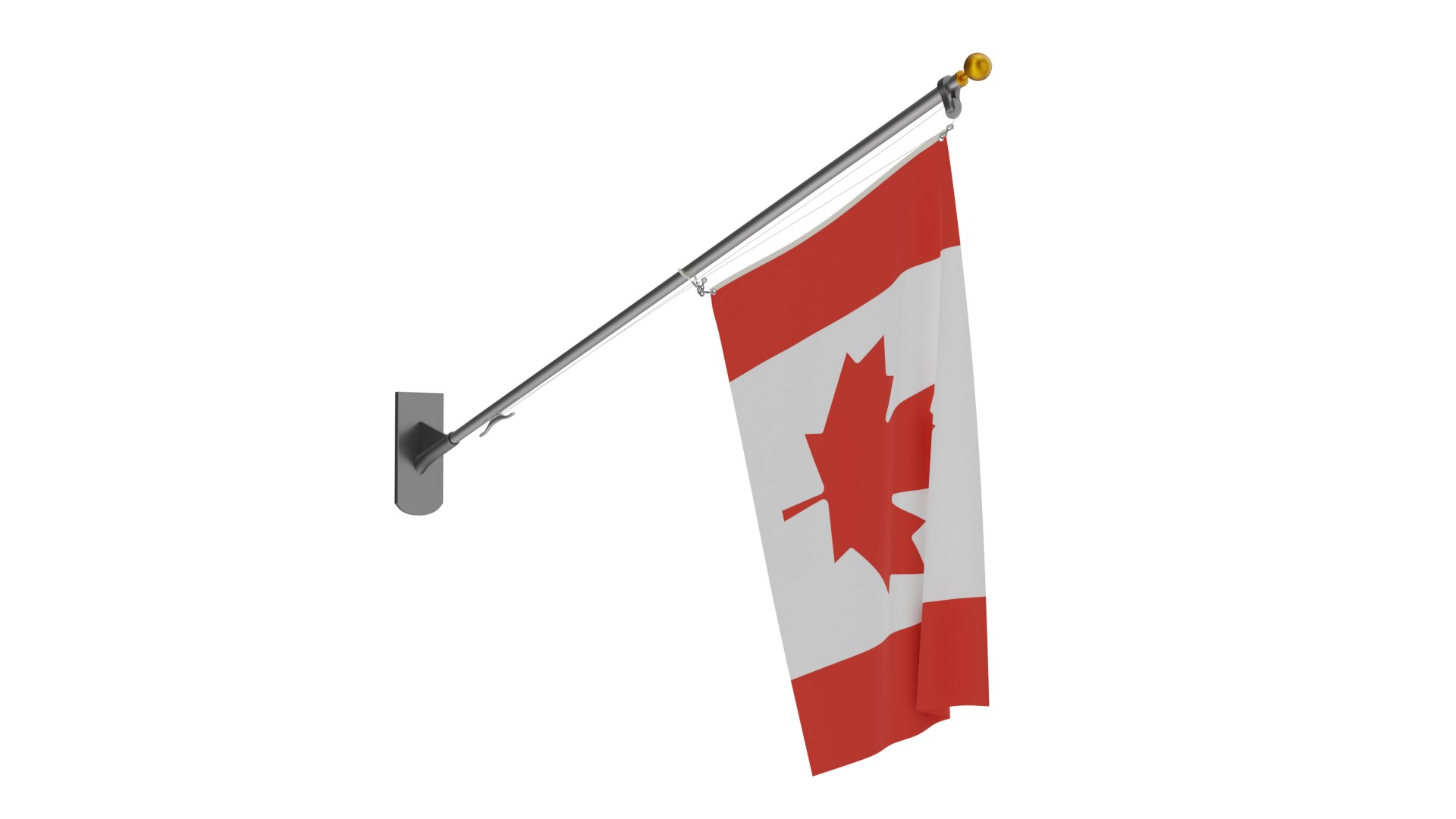 3D Wall Flag Canada T2 Model - TurboSquid 2232964