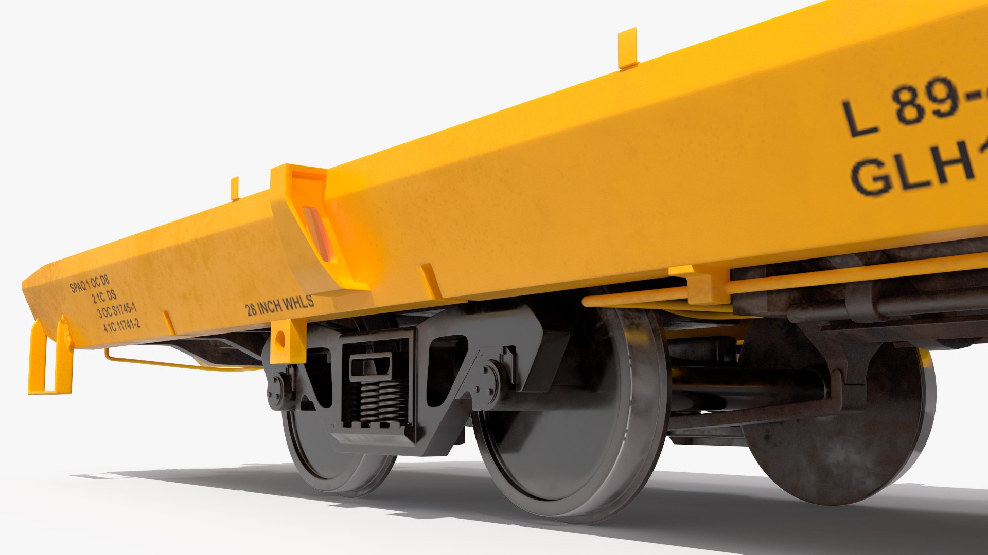 Rail Flatcar Cargo Transporter 3D Model - TurboSquid 2304596