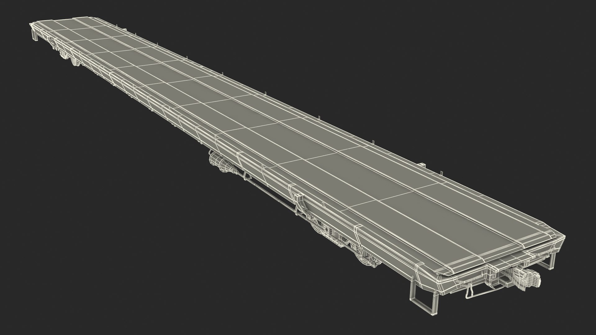Rail Flatcar Cargo Transporter 3D Model - TurboSquid 2304596
