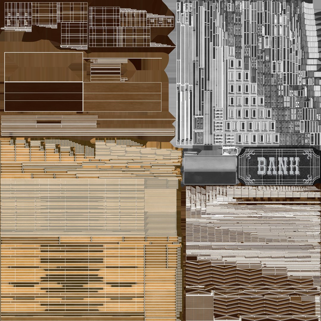3D Detailed Western Bank - TurboSquid 2164538