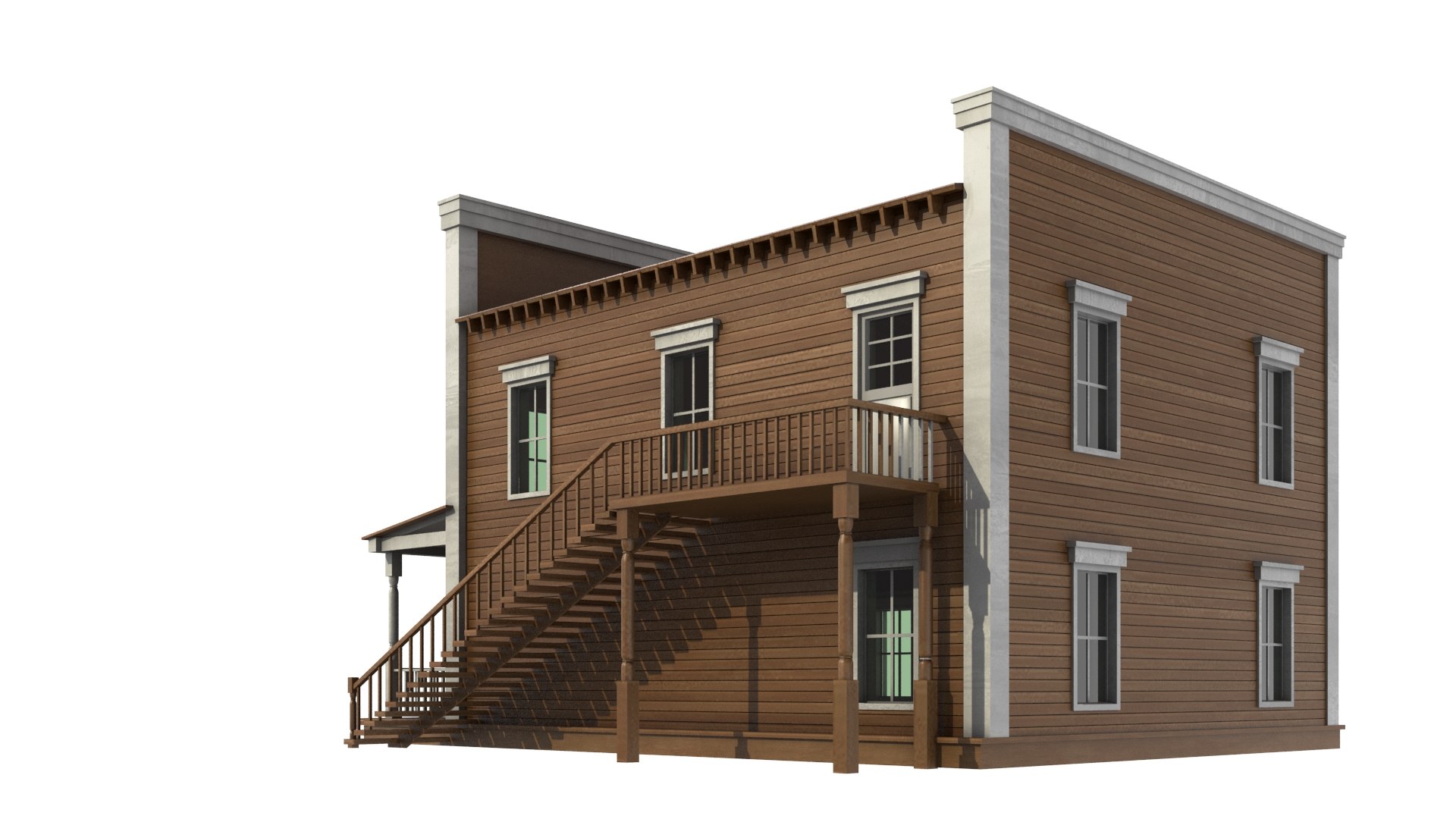 3D Detailed Western Bank - TurboSquid 2164538
