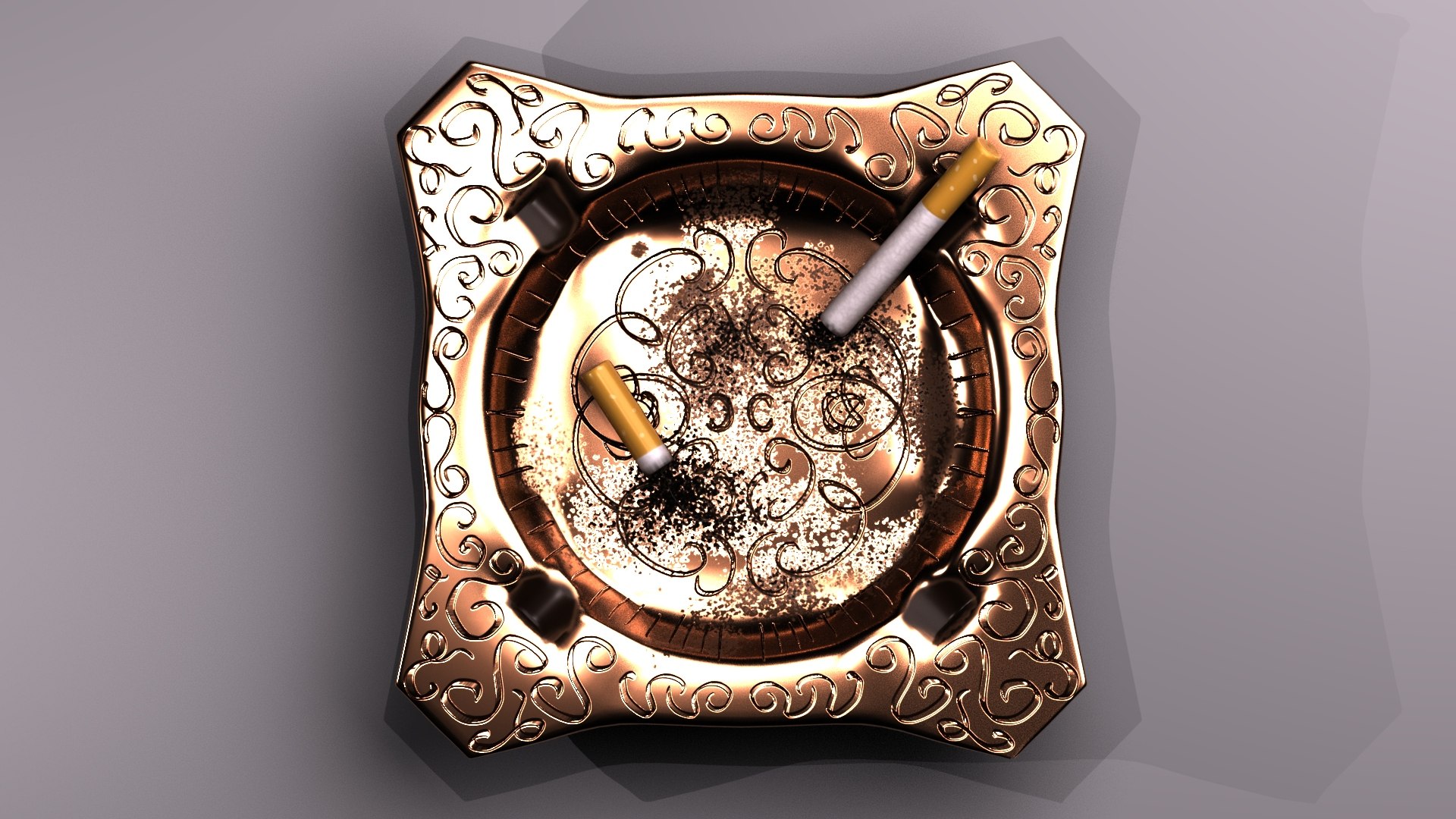 3D Elegant Ashtray Model - TurboSquid 2327519