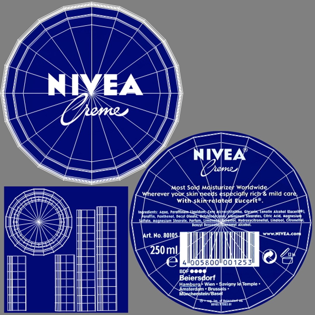 nivea cream 3d model
