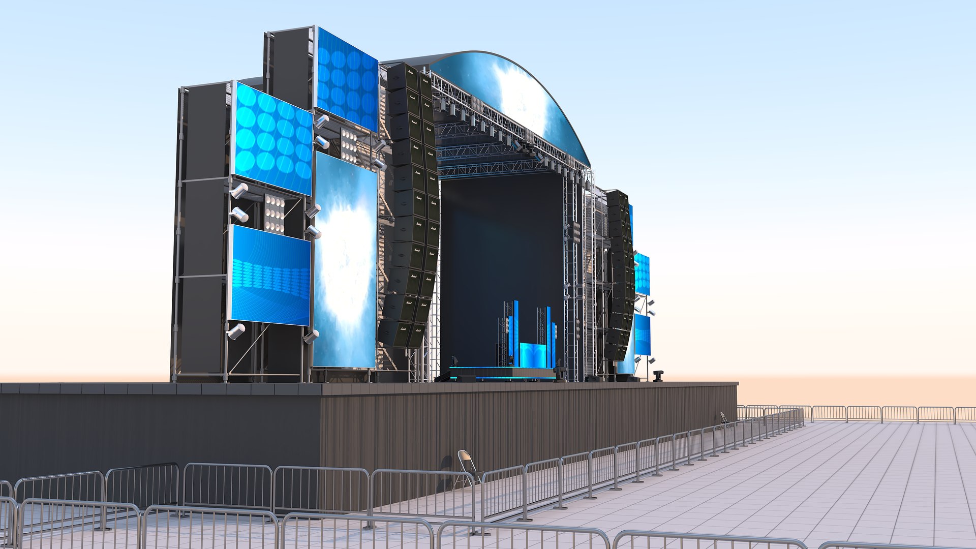 3D Mega Stage DJ Set -Day Model - TurboSquid 1895187