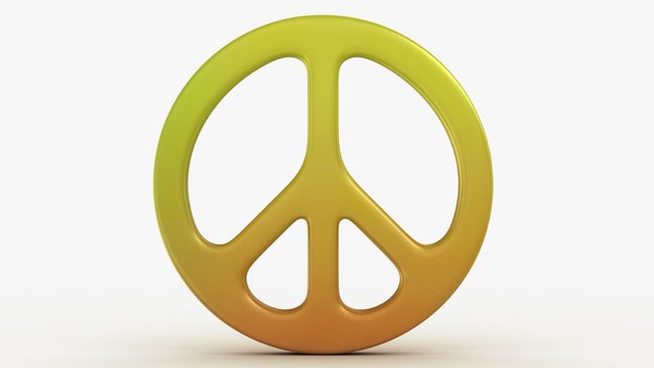 3D peace symbol 03 - TurboSquid 1576733