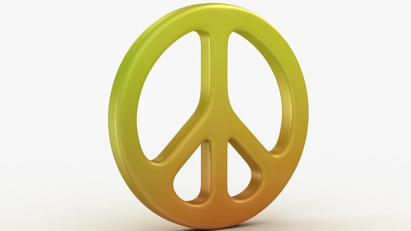 3D peace symbol 03 - TurboSquid 1576733