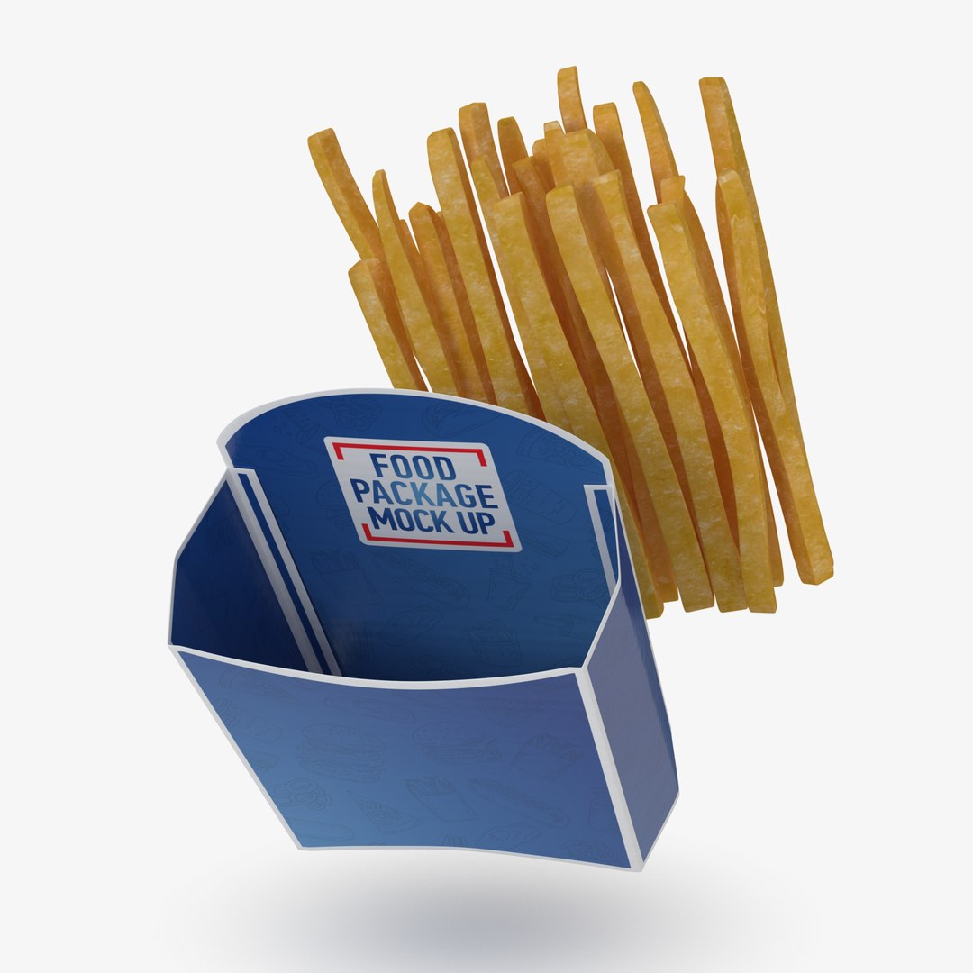 3D French Fries Packing Model - TurboSquid 1331704