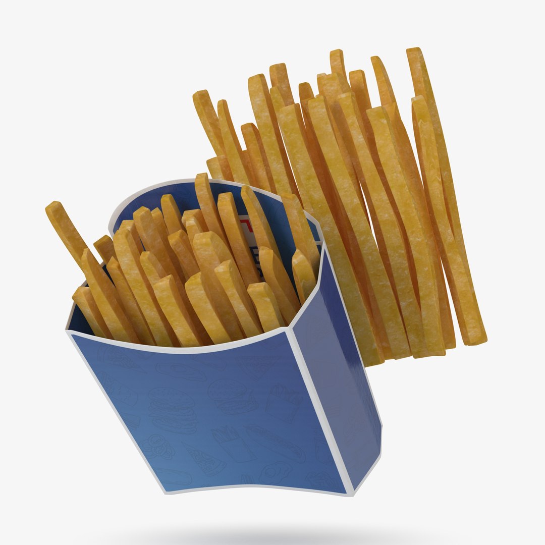 3D French Fries Packing Model - TurboSquid 1331704