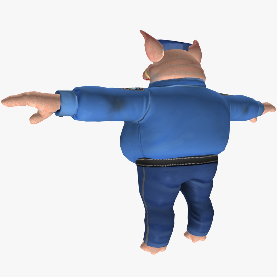 3d Pig Cop Model