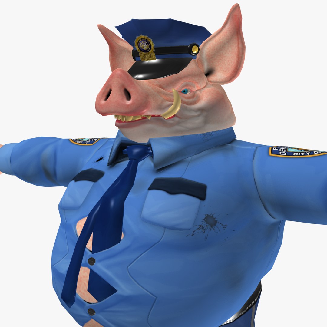 3d Pig Cop Model
