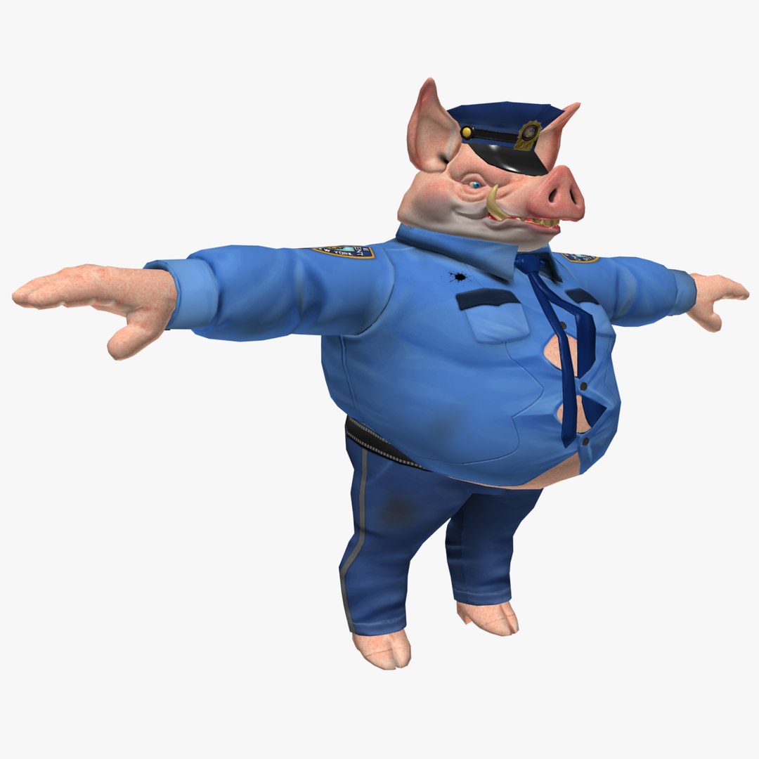 3d Pig Cop Model