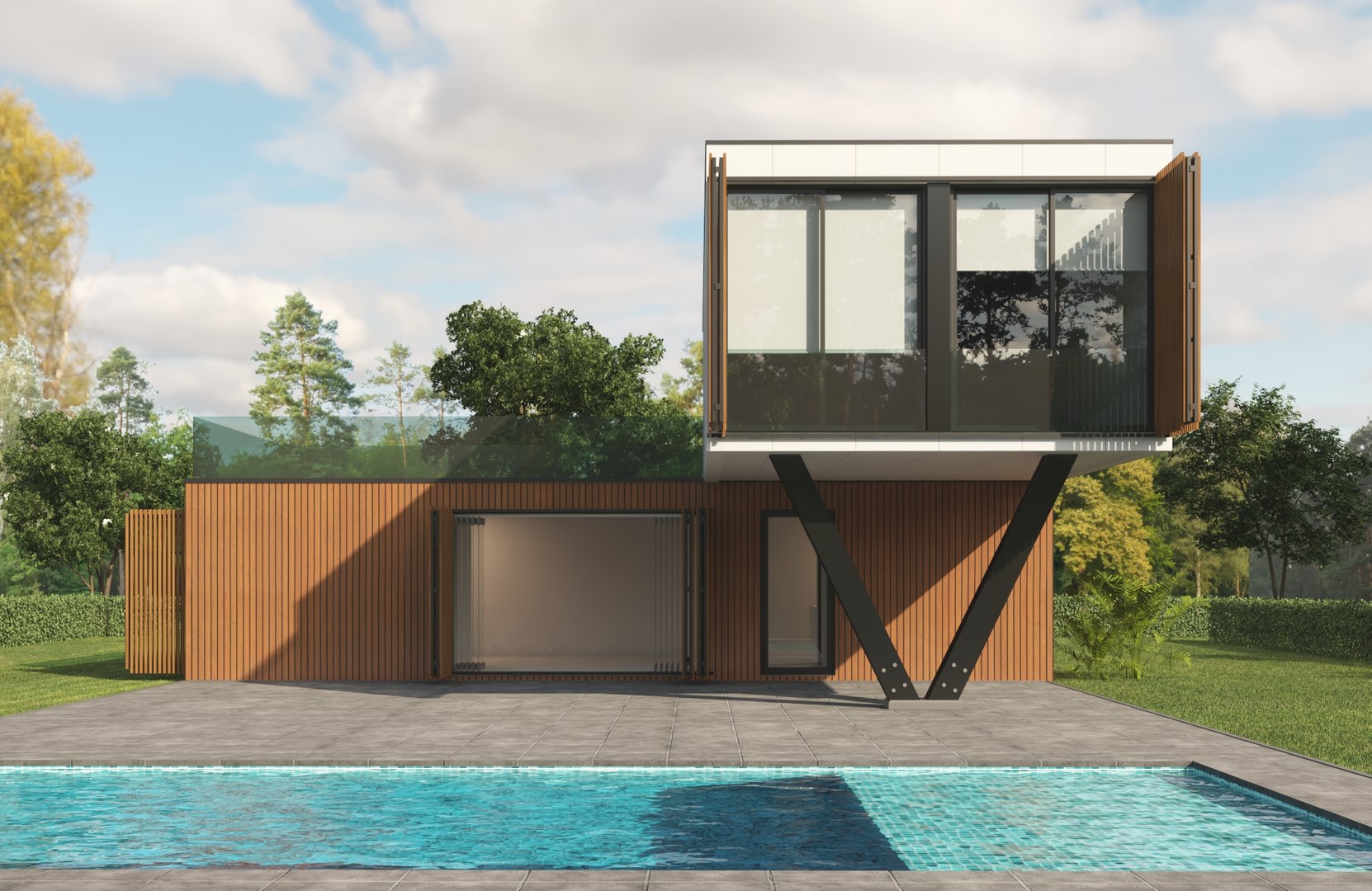 3D model Container House 3D Scene - TurboSquid 2177001