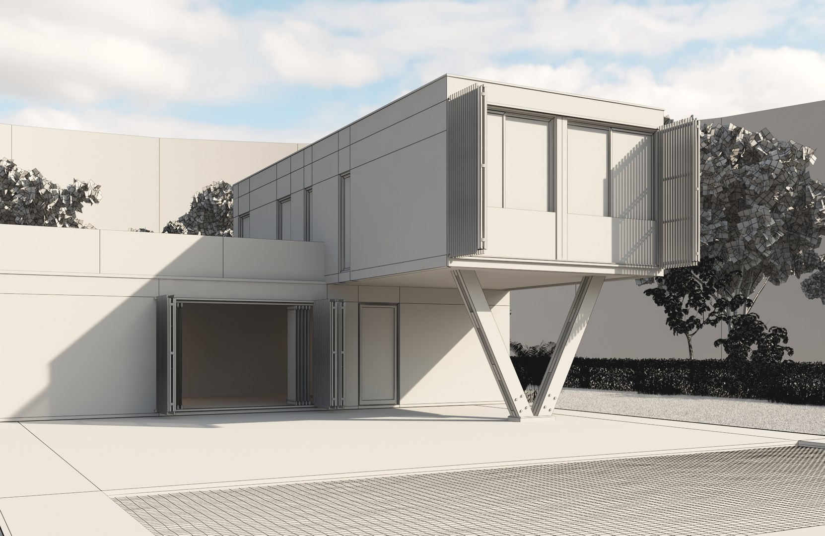3D model Container House 3D Scene - TurboSquid 2177001