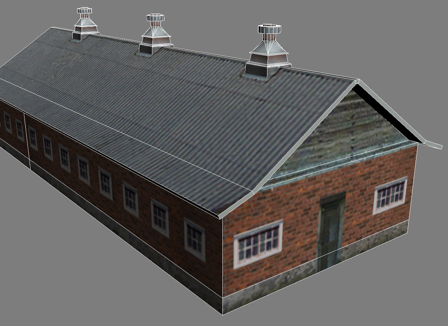 3d model old farm shed