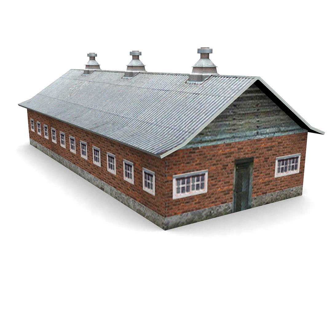 3d model old farm shed